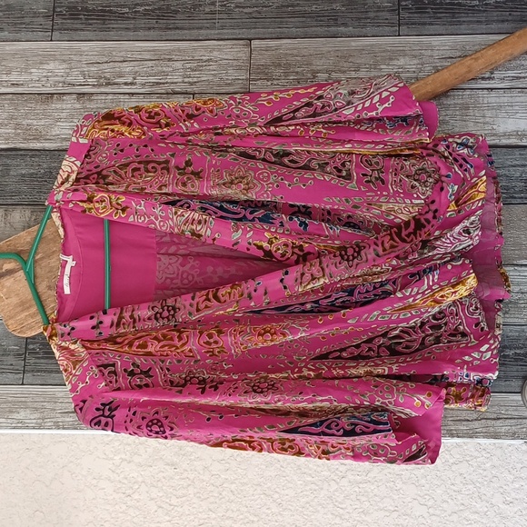 Floreat | Tops | Floreat Anthro Japonica Velvet Wrap Blouse Top Xs ...
